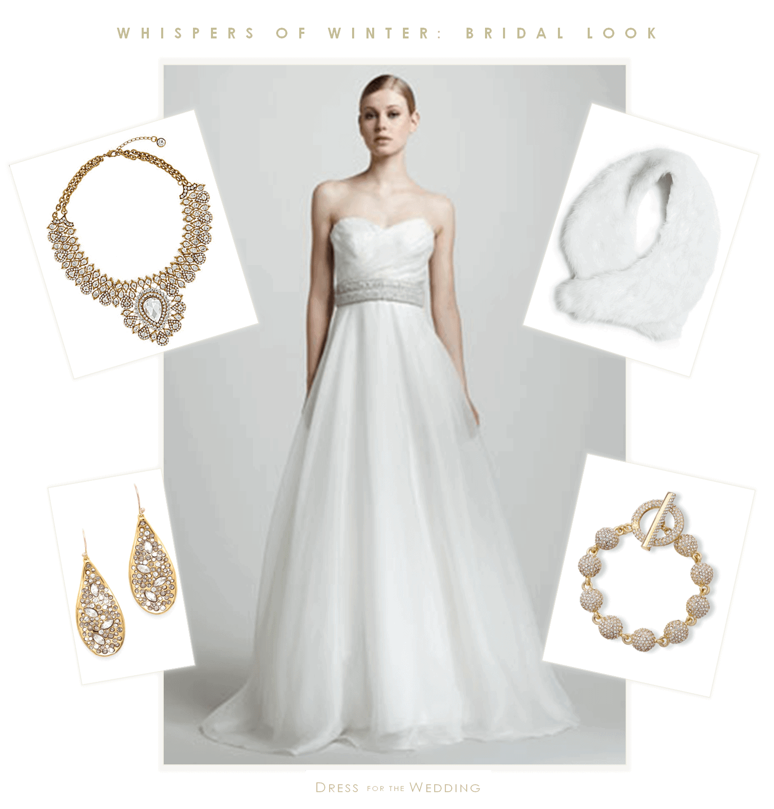 Winter Bride | White and Gold Wedding Colors