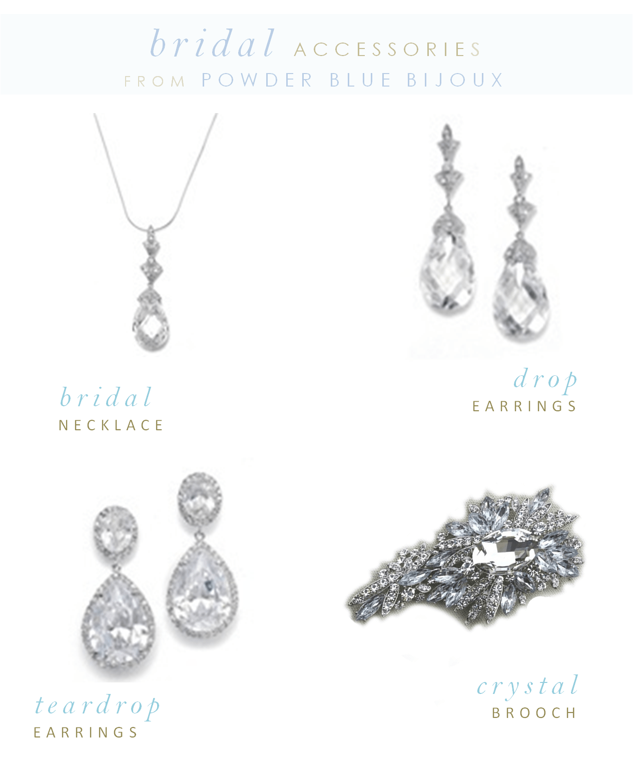 Bridal Accessories from Powder Blue Bijoux