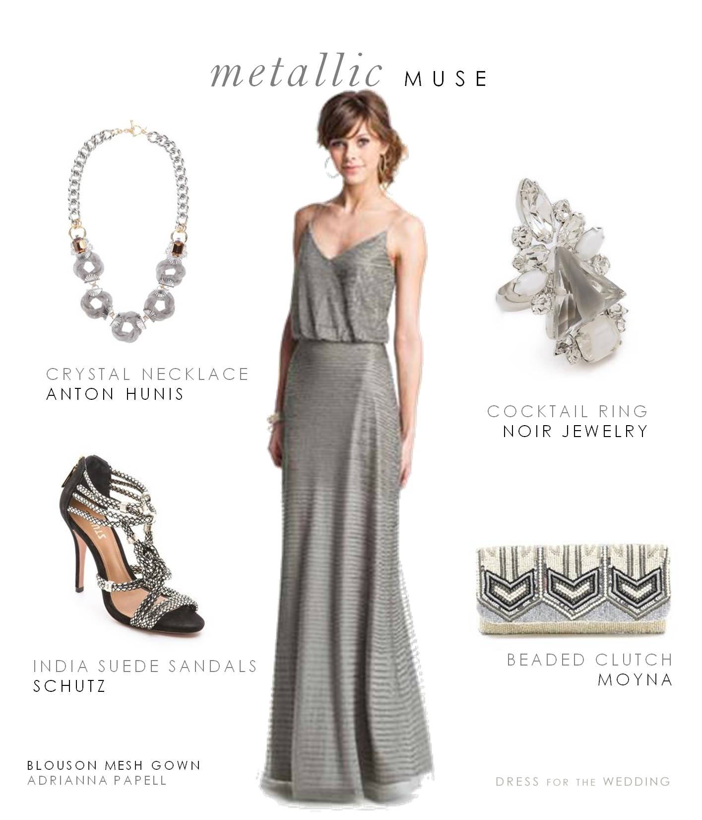 Metallic Dress for a City Wedding