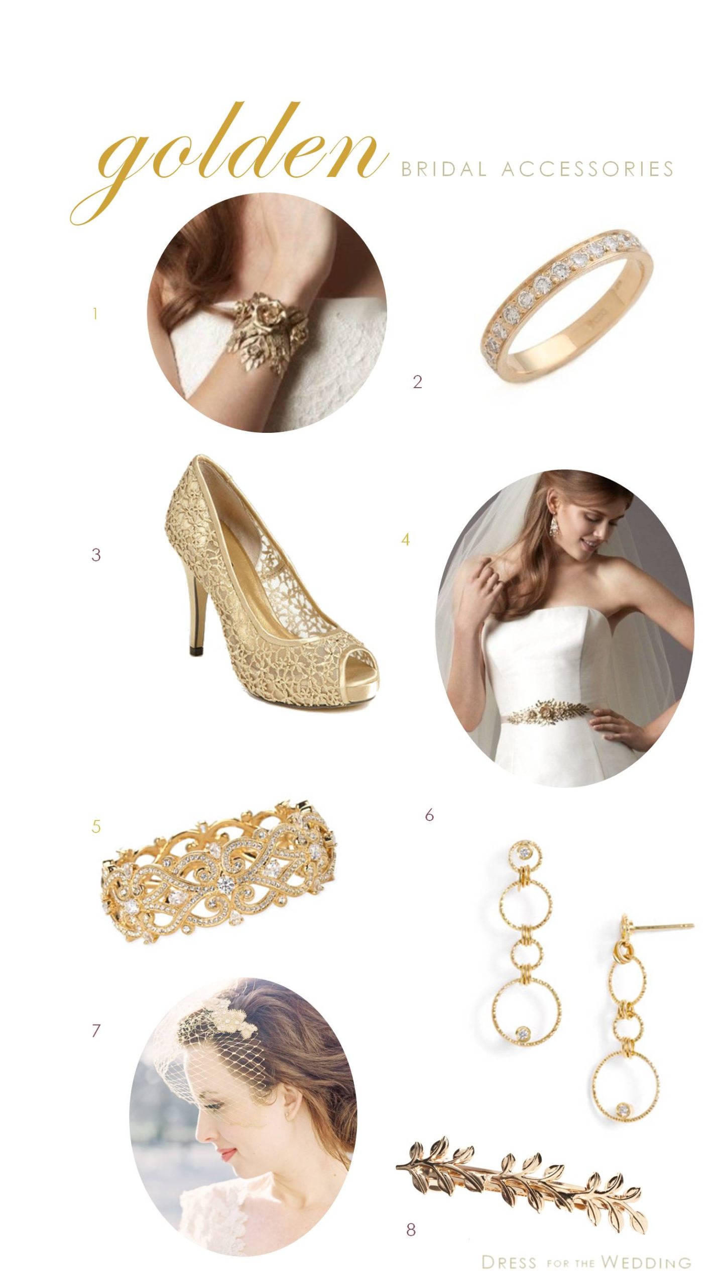 Golden Bridal Accessories