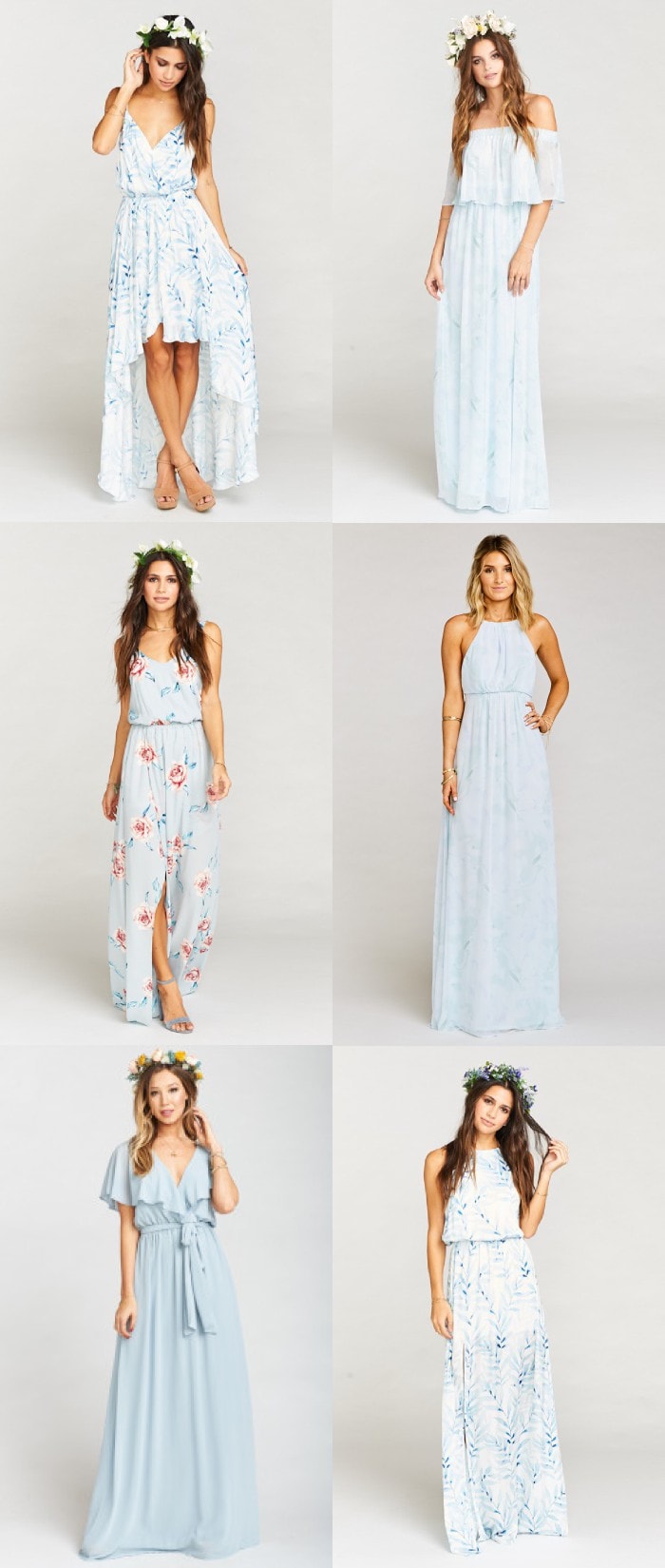 Light Blue Mix and Match Bridesmaid Dresses - Dress for the Wedding