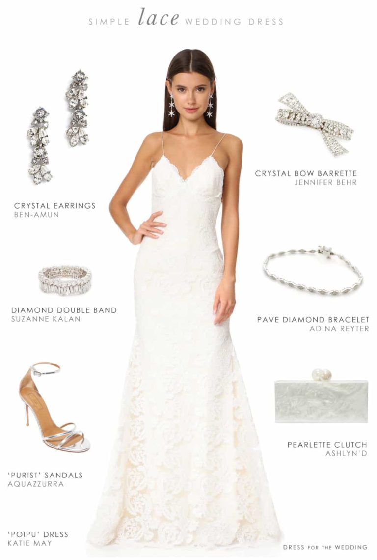 Simple Lace Wedding Dress with Low Back - Dress for the Wedding