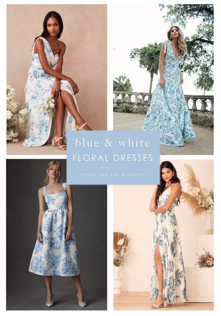 The Best Blue Floral Print Bridesmaid Dresses for Your Wedding - Dress ...