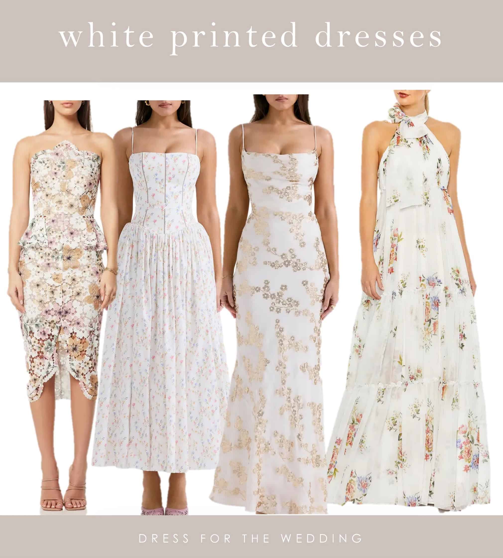 Can You Wear a Floral Dress with a White Background to a Wedding? - Dress for the Wedding
