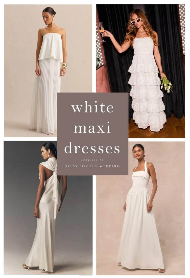 The Prettiest White Maxi Dresses for Your Wedding Events - Dress for ...